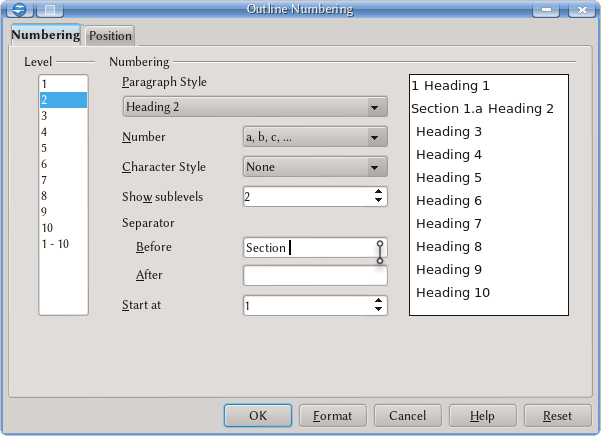Outline Numbering Organizing And Numbering Chapters Apache 