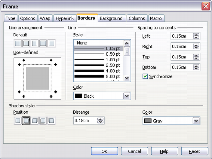 Adding a Border - Apache OpenOffice Wiki