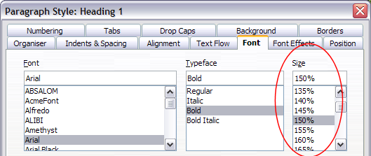 Specifying a Relative Font Size - Apache OpenOffice Wiki