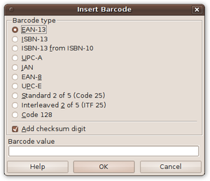 Extension Barcode - Apache OpenOffice Wiki